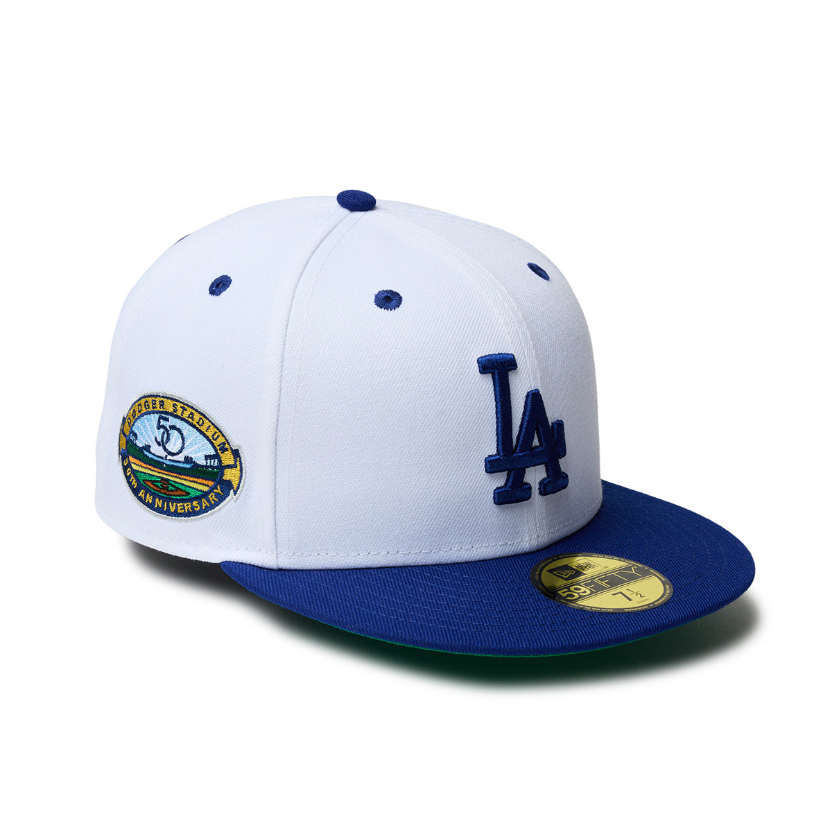 LOS ANGELES DODGERS DODGER STADIUM 50TH SIDE PATCH 59FIFTY "DODGERS PA ...
